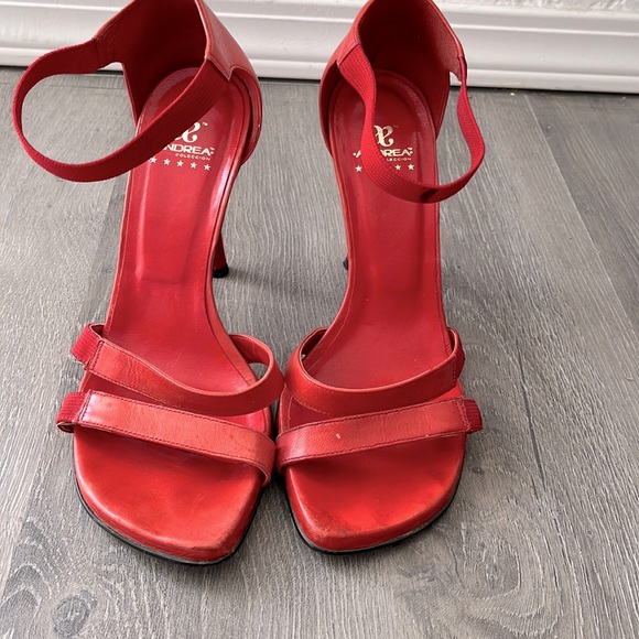 ANDREA FENZI | Shoes | Red Sandal Heels | Poshmark
